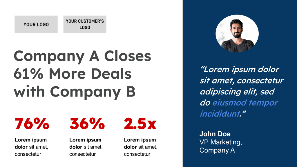 4 Case Study Slide Examples for SaaS Sales Enablement